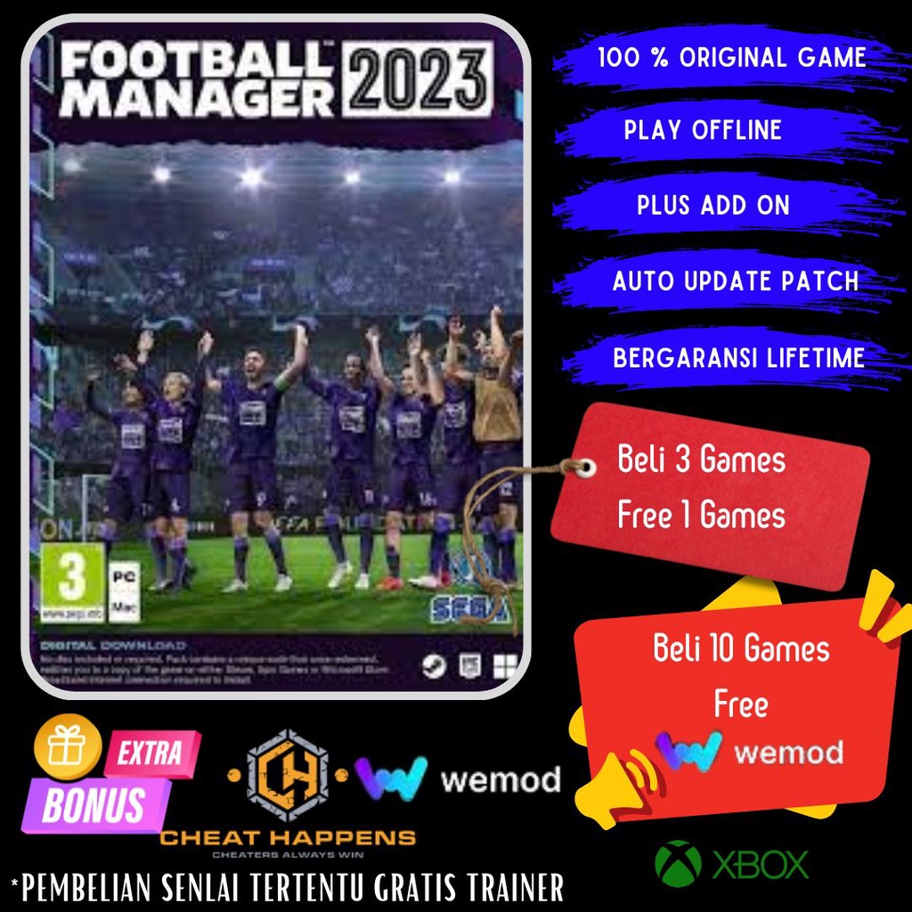 Jual Windows - Football Manager 2023 + IGE + FMRTE + MEGAPACK - OFFLINE ...