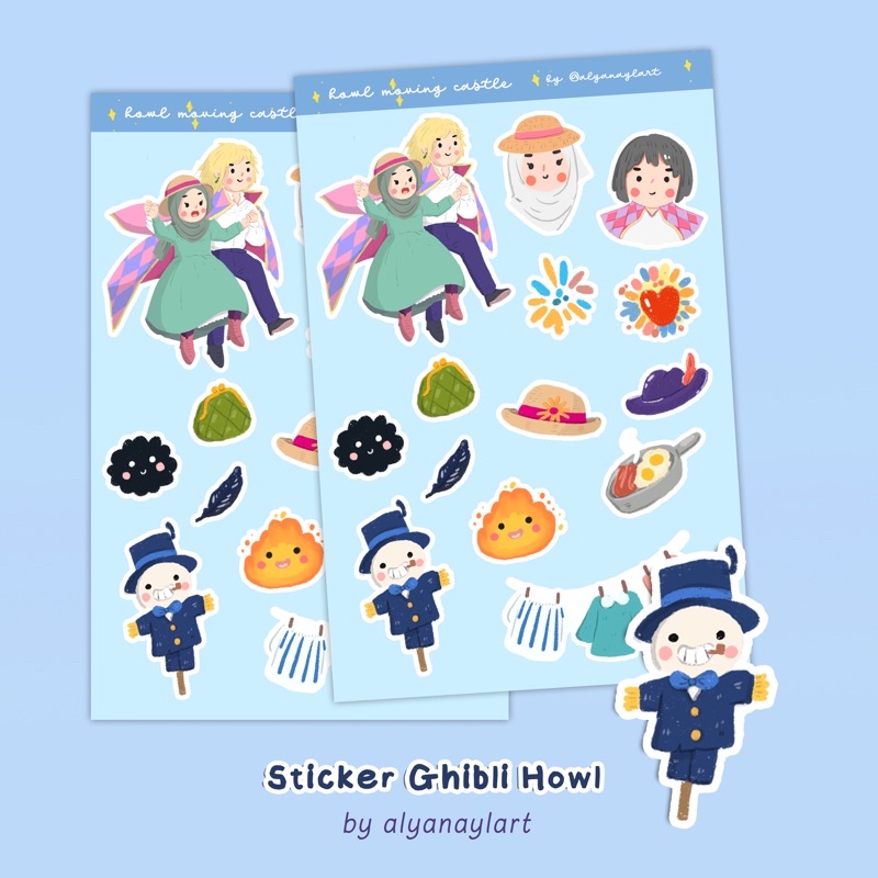 Jual studio ghibli's Sticker Howl Moving Castle fanart by alyanaylart ...
