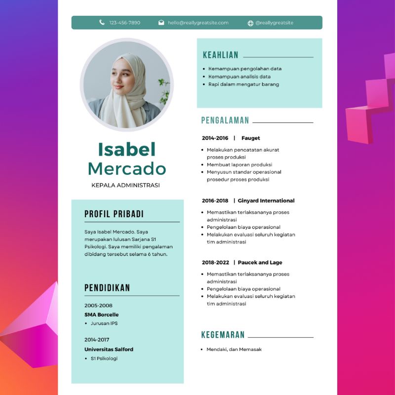 Jual Jasa Pembuatan CV / Curriculum Vitae | Desain CV | Lamaran Kerja - DESAIN TERPOPULER 2022 ...
