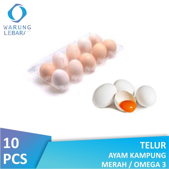 Jual Telur Ayam Kampung Omega 3 (Isi 10 Pcs) | Shopee Indonesia
