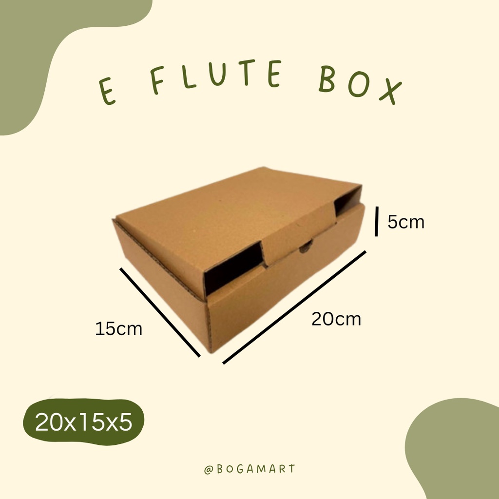 Jual E Flute Box 20x15x5 / Kardus Packaging / Eflute / Toplock | Shopee ...