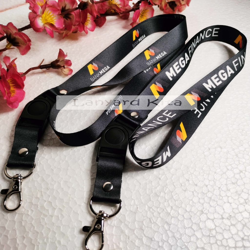 Jual LANYARD TALI ID CARD PRINTING BANK MEGA | Shopee Indonesia