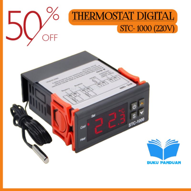 Jual Thermostat/Termostat Digital STC-1000 220V AC Suhu Temperature Control | Shopee Indonesia