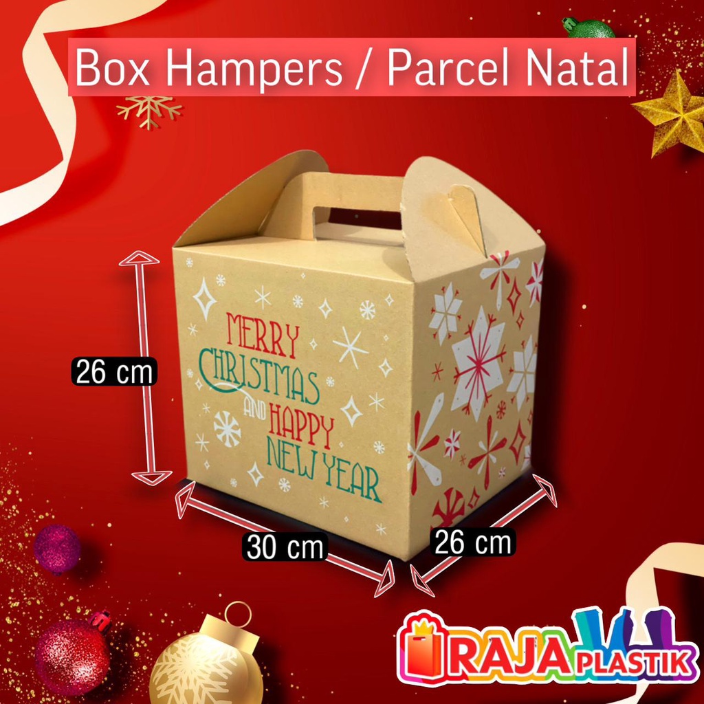Jual Box Parcel Natal / Dos Hampers Natal / Kotak Kemasan Hampers Kraft ...