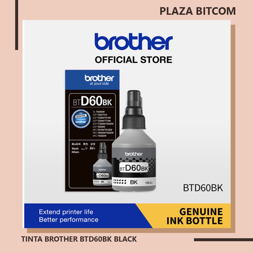 Jual TINTA REFILL BROTHER BTD60BK ORIGINAL | Shopee Indonesia