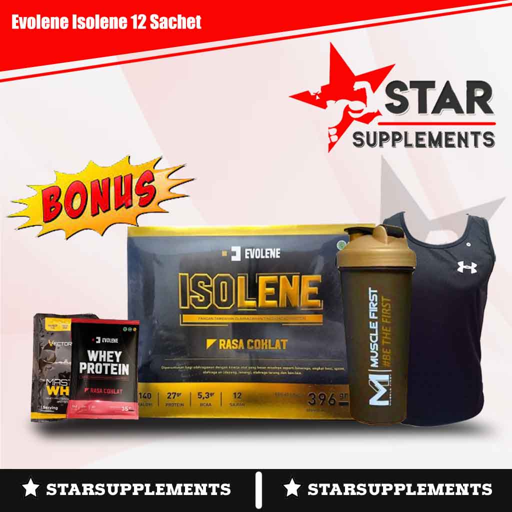 Jual Evolene Isolene Box 12 Sachet (396 gr) / Whey Protein Isolate ...