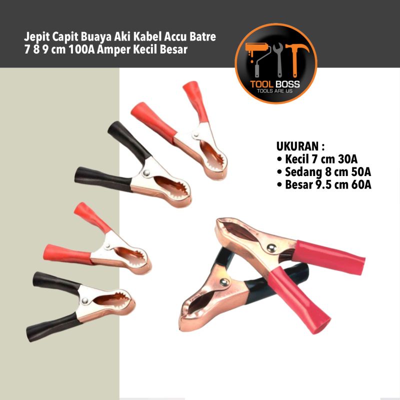 Jual CAPIT BUAYA KABEL AKI - ACCU BATRE 100 AMPER BESAR - SEDANG ...