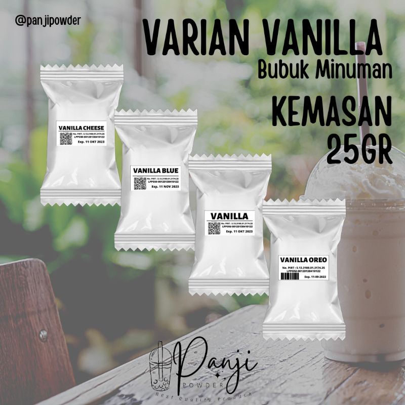 Jual bubuk minuman rasa vanilla 25gr serbuk minuman aneka rasa bubuk ...