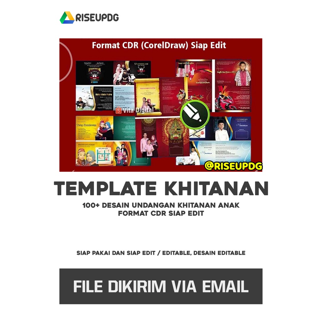 Jual 100+ Desain Undangan Khitanan Format CDR siap edit | Shopee Indonesia