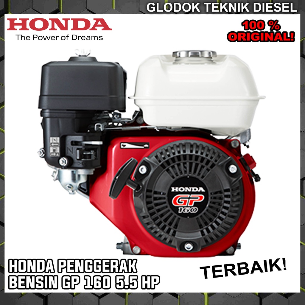 Jual HONDA Mesin Penggerak GP 160 5.5 HP Bensin Serbaguna GP160 ORIGINAL TERBAIK | Shopee Indonesia