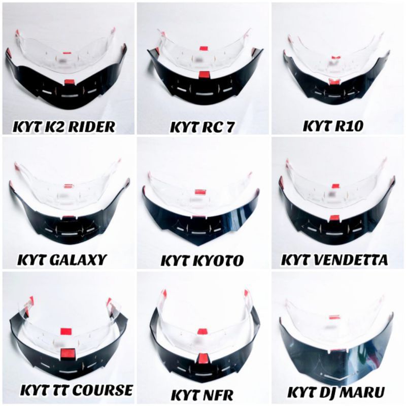 Jual SPOILER HELM KYT TTC,FALCON,VENDETTA,KYOTO,R10, RC7, GALAXY SLIDE ...