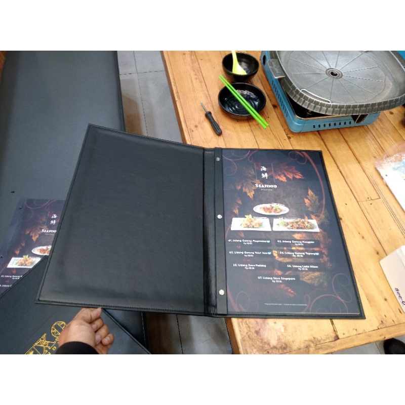 Jual BUKU MENU CAFE RESTO HOTEL SIZE ISI A3 LOGO BISA CUSTOM | Shopee ...