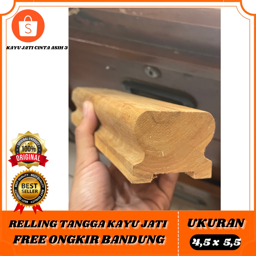 Jual Relling tangga 100% full kayu jati asli | Shopee Indonesia