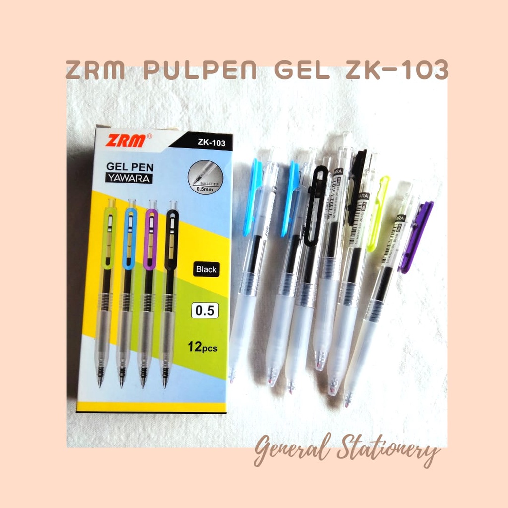Jual ZRM Gel Pen ZK-103 (Yawara) / 1 pcs (Bolpoin Gel ZRM ZK-103 Yawara ...