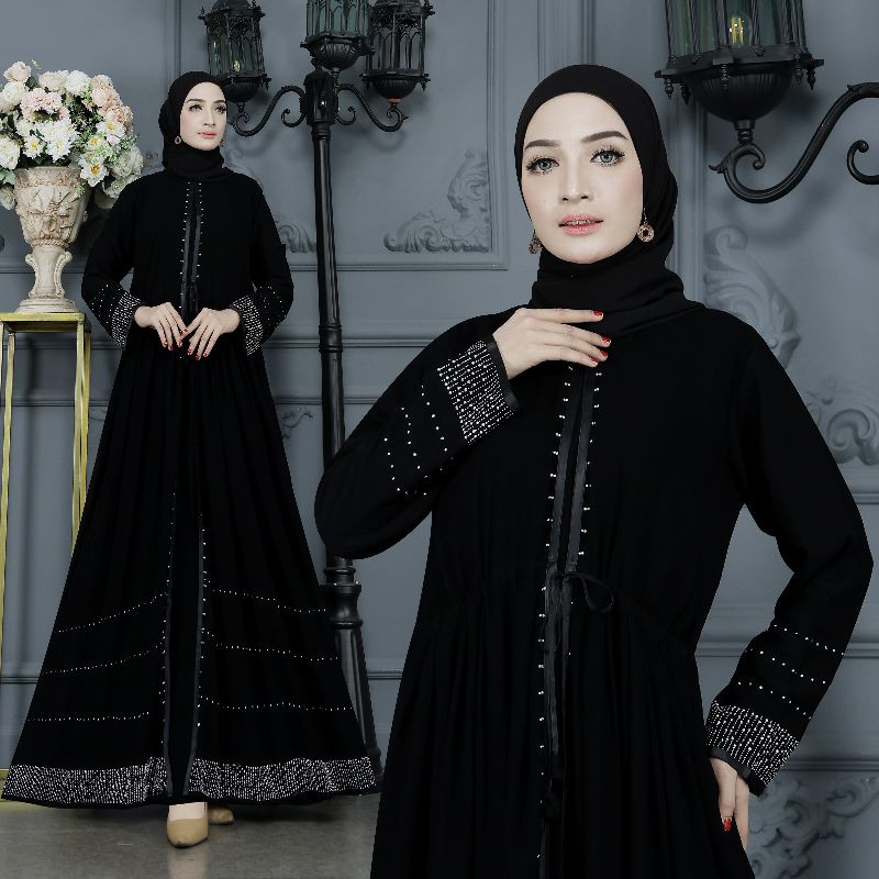 Jual Gallery Exclusive Abaya Hitam Syari Gamis Bordir Turkey Haura ...