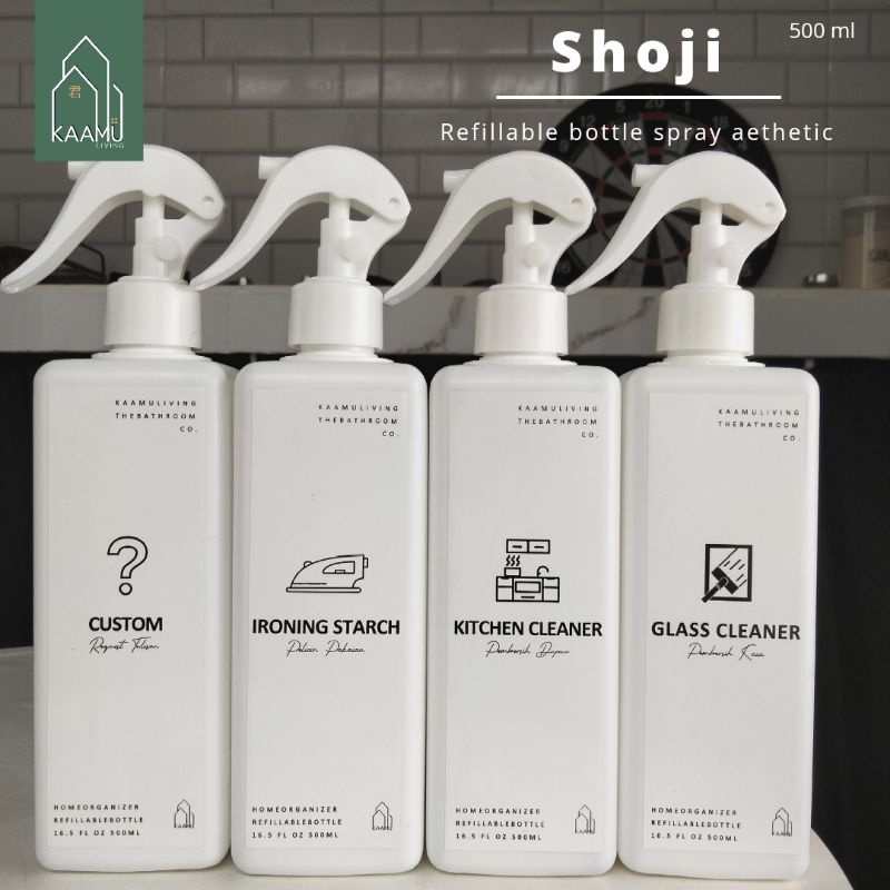 Jual [kaamuliving] Shoji botol pump spray putih 500 ml pembersih kaca ...