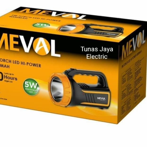 Jual MEVAL Senter LED Charge 5W HI-POWER (20 Jam pemakaian) | Shopee ...
