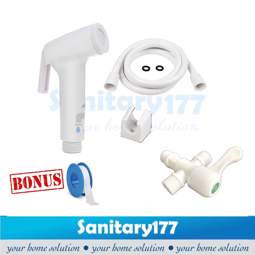 Jual Termurah promo Paket bundling jet shower bidet toilet putih model ...