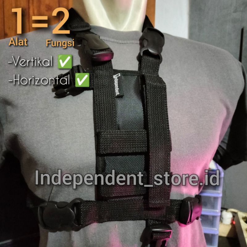 Jual chest strap hp motovlog handphone holder vertikal horizontal ...