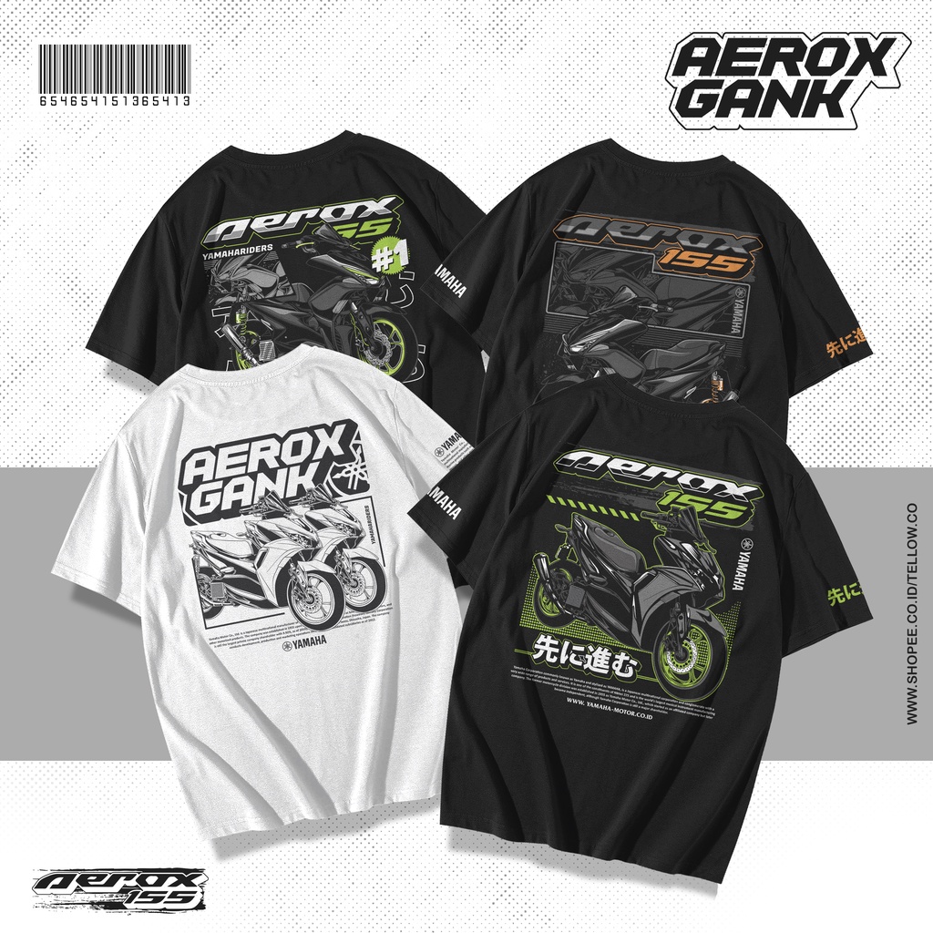 Jual Kaos Tshirt Sunmori Yamaha Aerox Old Aerox New Conected 155 | Shopee Indonesia