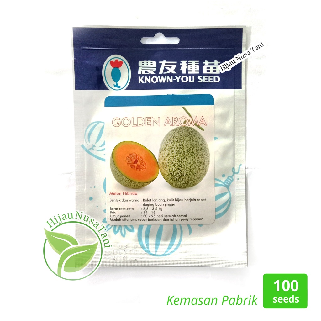Jual Benih Melon GOLDEN AROMA 100 seeds & 50 seeds - Known You Seed F1 ...