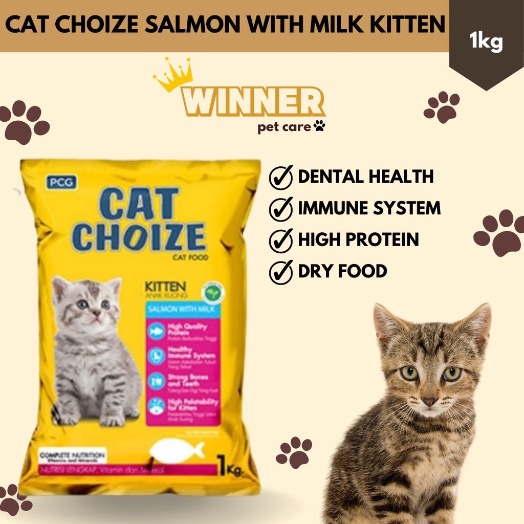 Jual Cat Choize Salmon With Milk Kitten Food Freshpack 1kg | Shopee ...