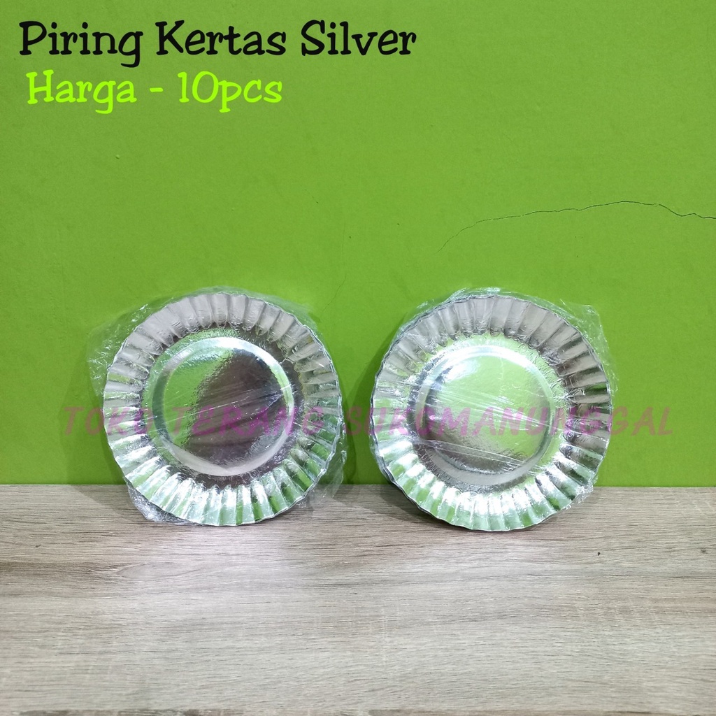 Jual Piring kertas silver piring kue ulang tahun | Shopee Indonesia