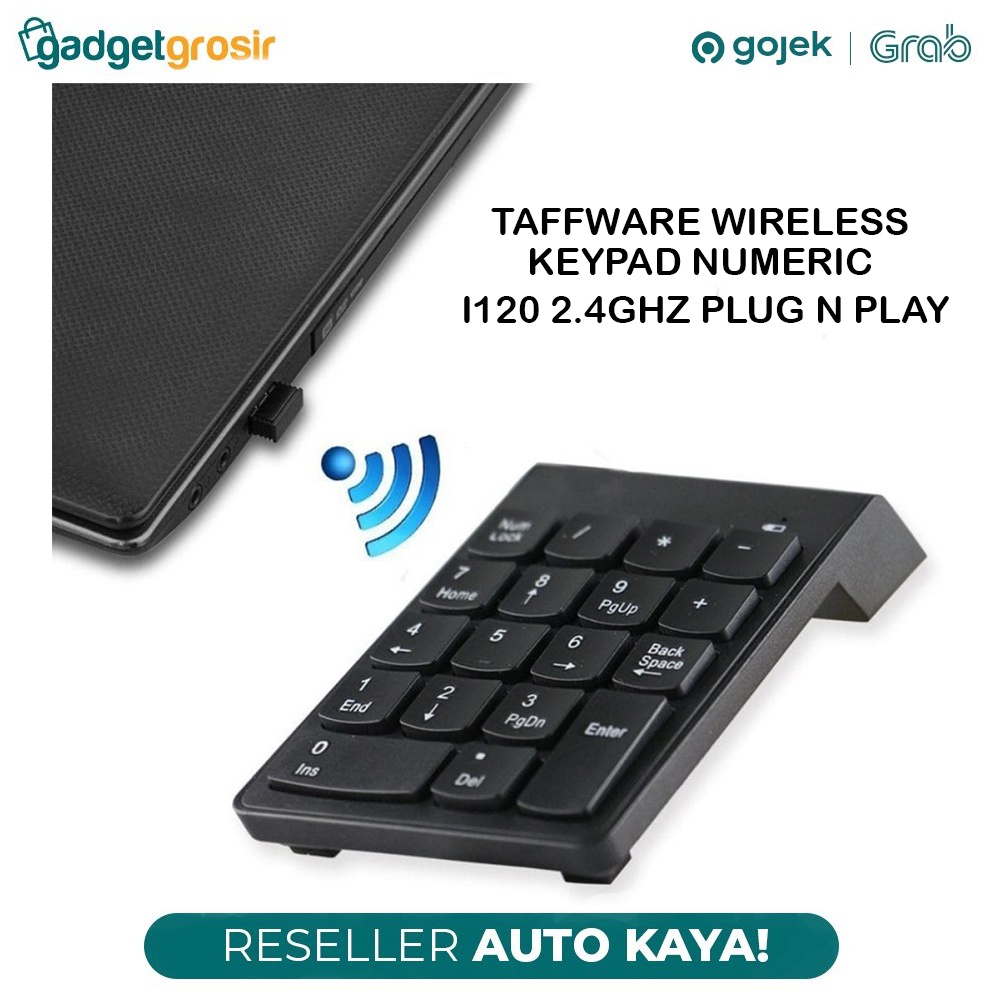 Jual TAFFWARE Keypad Numeric Numpad Wireless Portable 10 Meter Plug n Play Keyboard Angka Mini ...