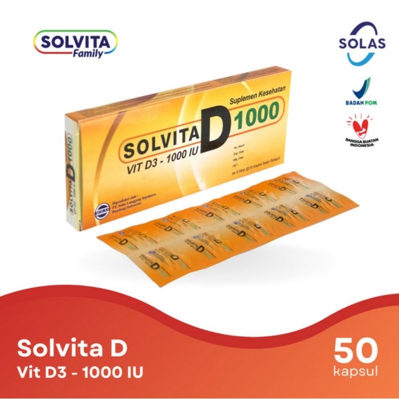 Jual SOLVITA D 1000 STRIP ISI 10 KAPLET | Shopee Indonesia