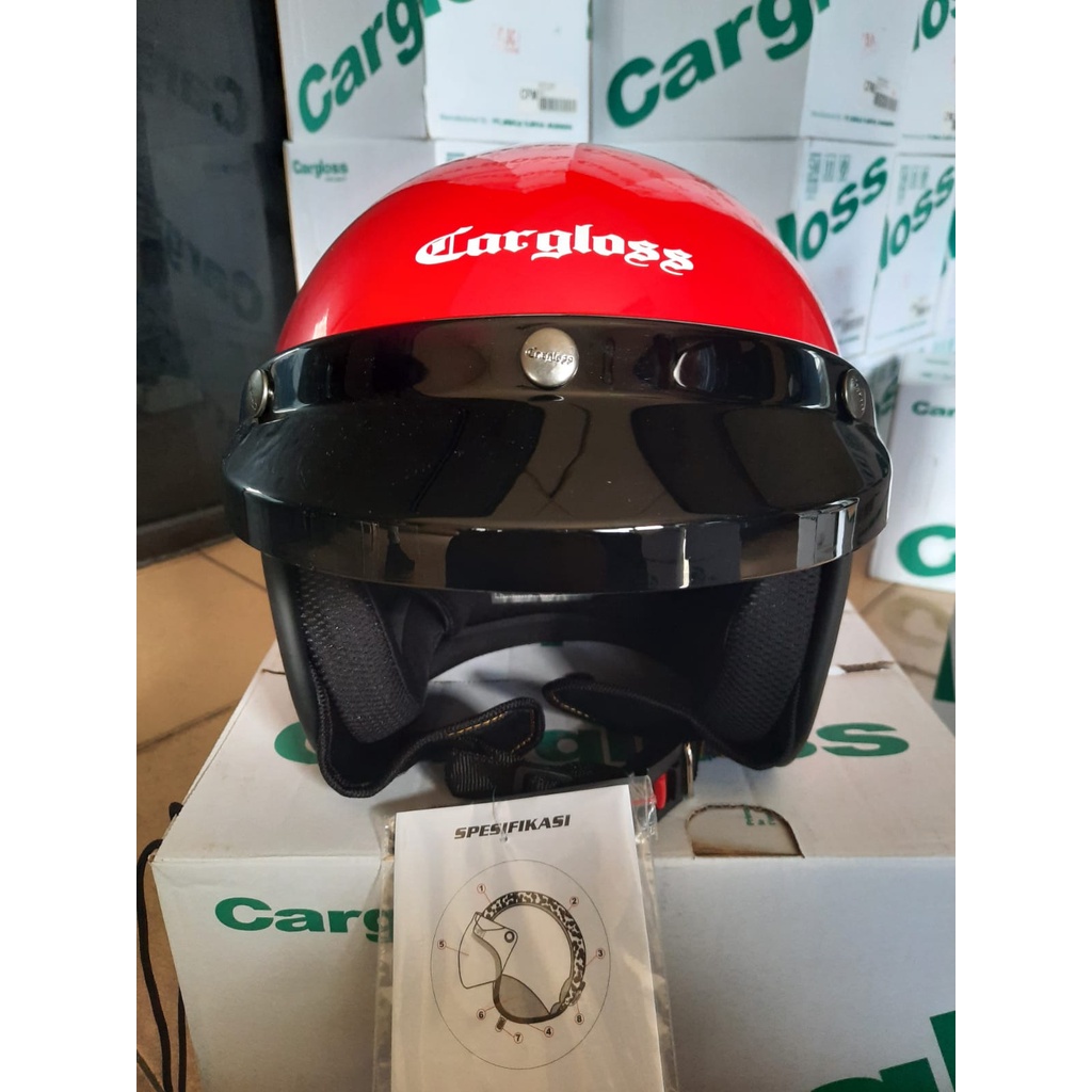 Jual Helm Cargloss Original - Red Glossy | Shopee Indonesia