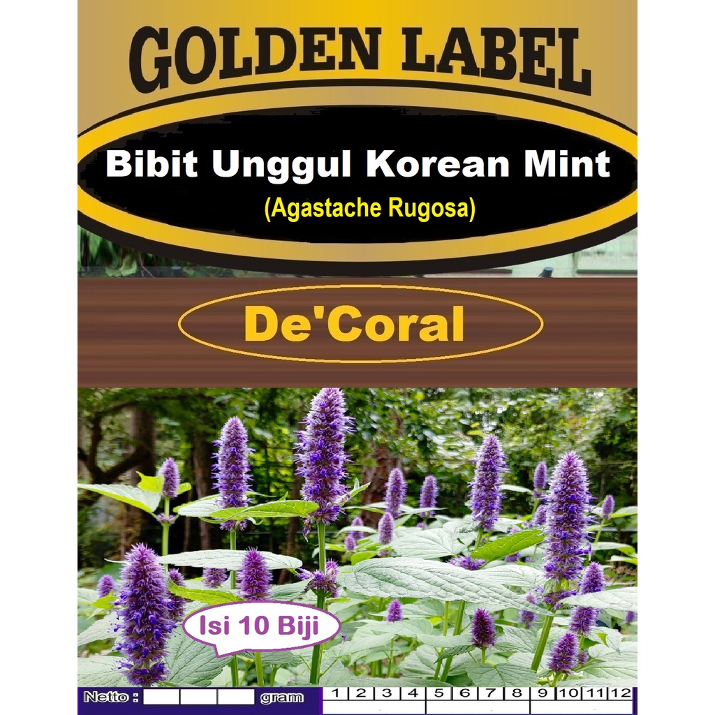 Jual Bibit Unggul Korean Mint Agastache Rugosa | Biji Benih Korean Mint ...