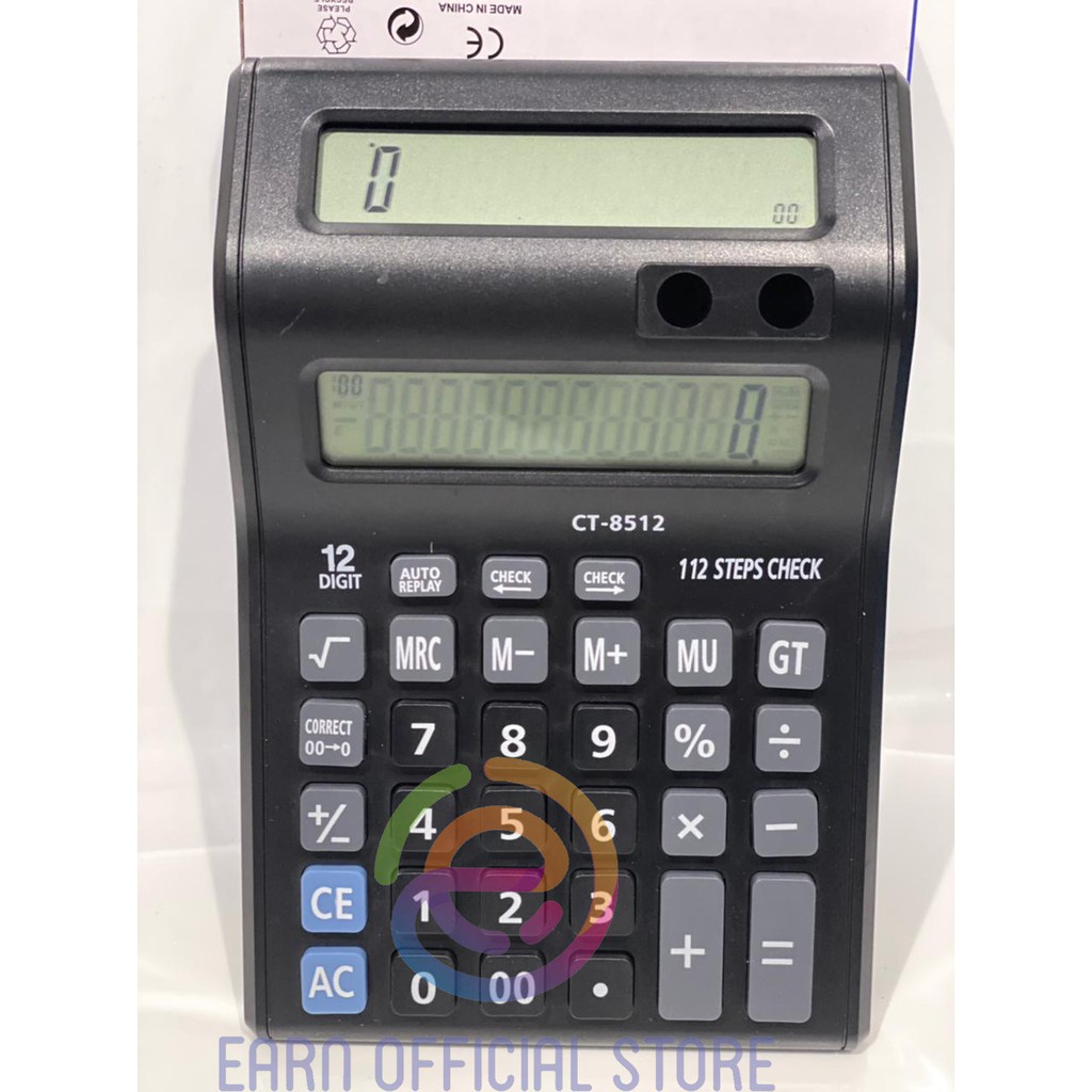 Jual KALKULATOR DAGANG 2 LAYAT CT 8512 CT-8512 KALKULATOR 12 DIGIT ...