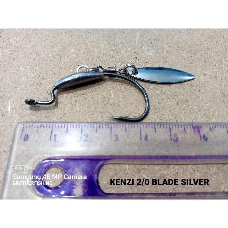 Jual worm Hook Kenzi 2/0 Blade 4 gram untuk soft lure 8 cm | Shopee ...