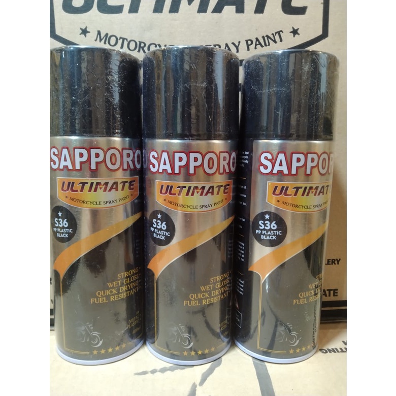 Jual pilok pilox cat semprot sapporo ultimate S36 PP plastic black ...