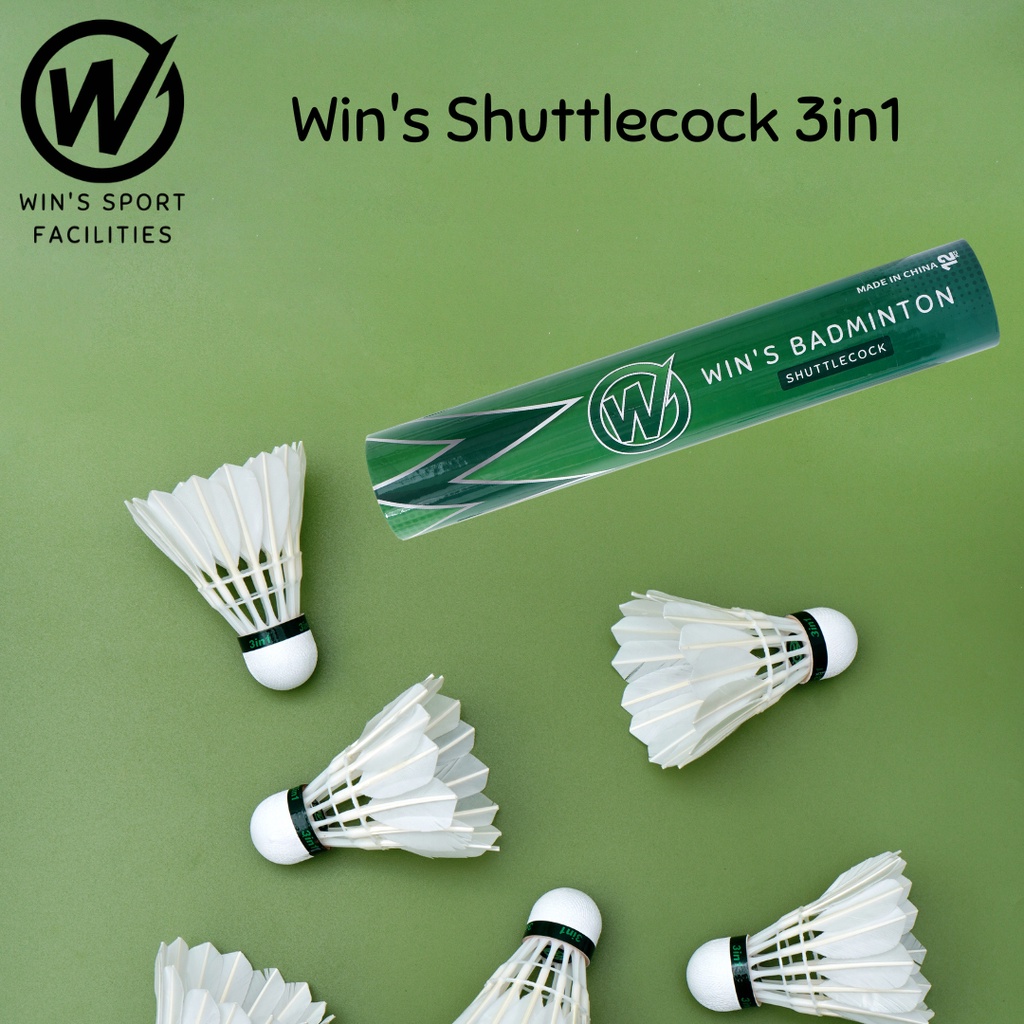 Jual Win's Green Shuttlecock 3 in 1 Kok Badminton Premium Original ...