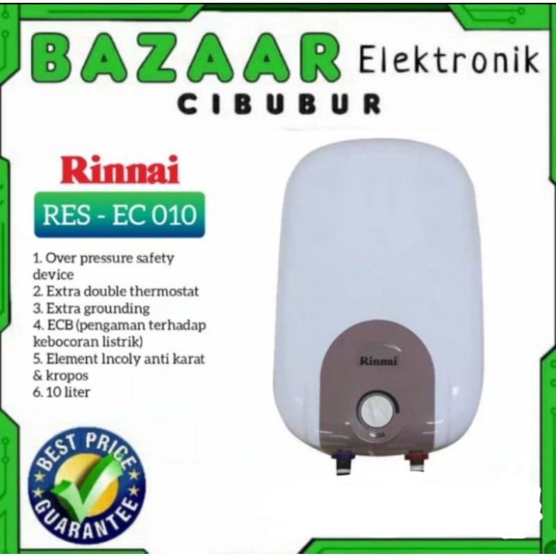 Jual RINNAI RES EC010 WATER HEATER LISTRIK PEMANAS AIR 10Liter 200watt | Shopee Indonesia