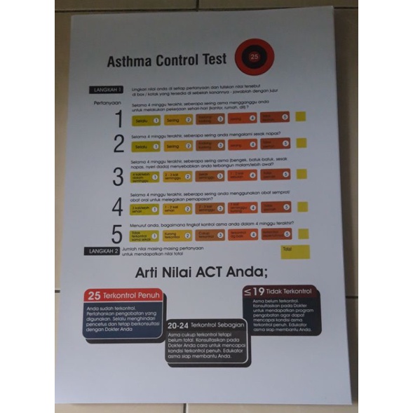 Jual Poster Asthma Control Test | Shopee Indonesia