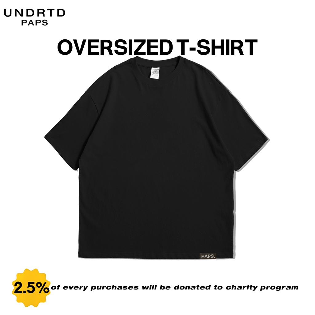 Jual UNDRTD Paps Oversized T-shirt Black | Shopee Indonesia