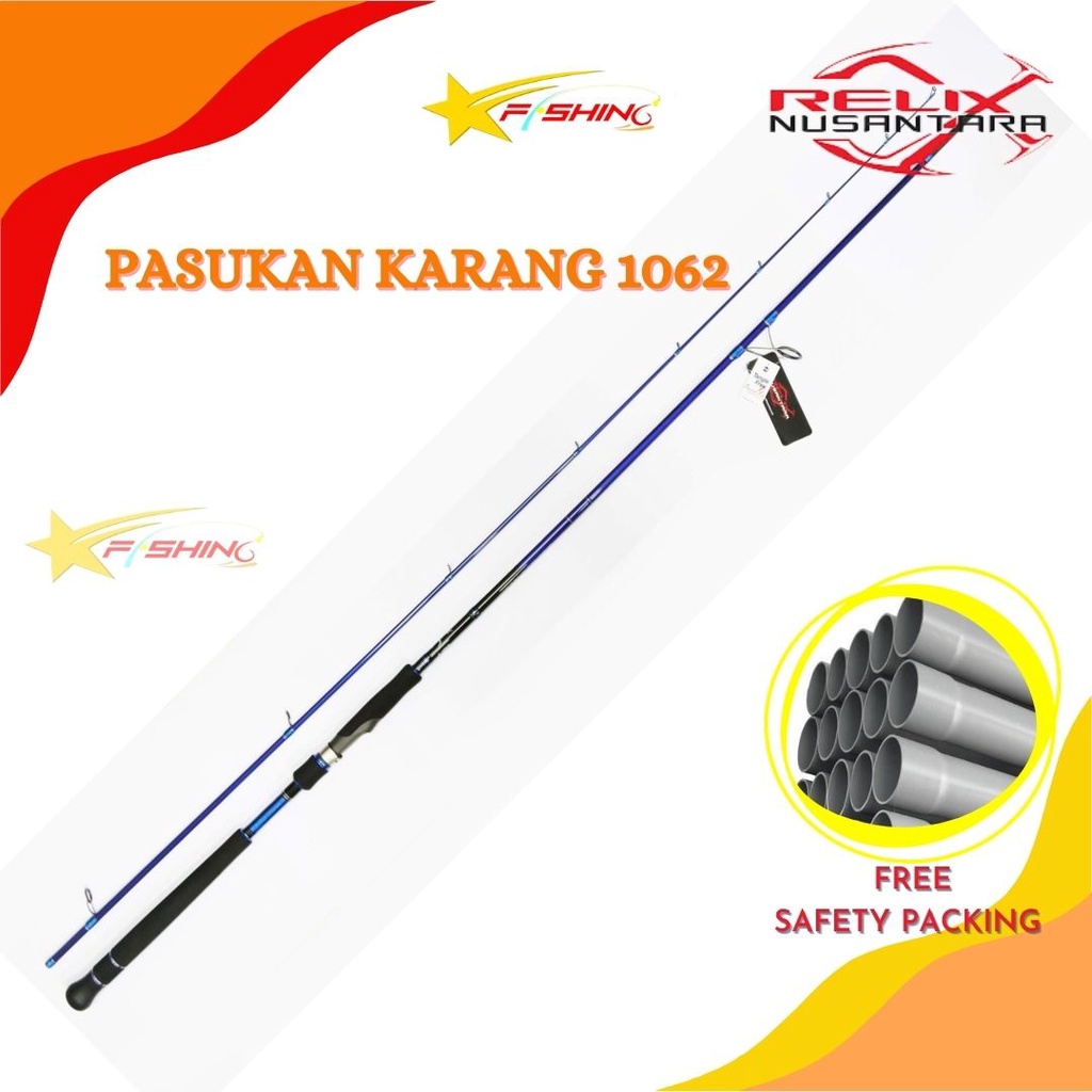 Jual Joran Shore PASUKAN KARANG 1062 10-30LB Biru Shore Jigging by Relix Nusantara Free Packing ...