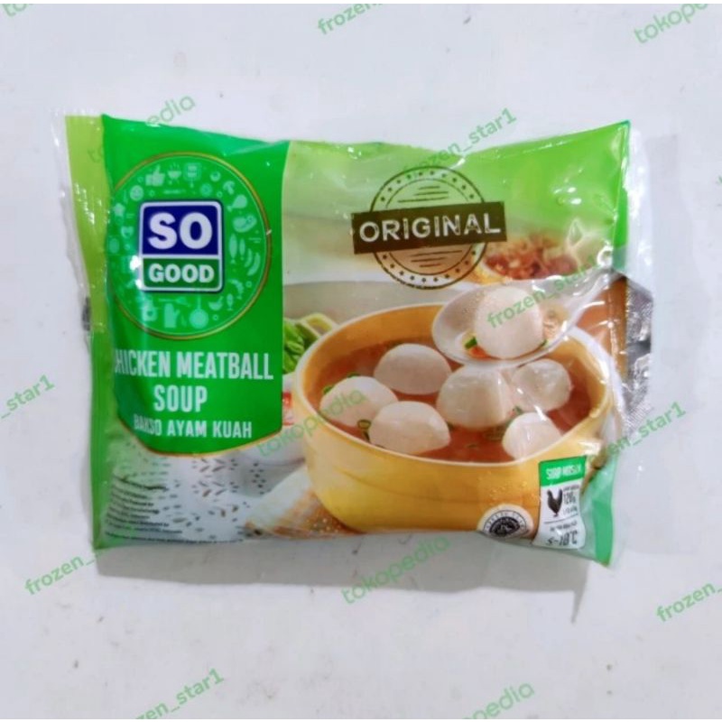 Jual SO GOOD bakso ayam kuah isi 8s 120gr | Shopee Indonesia