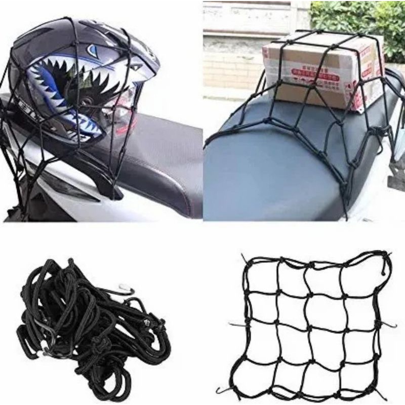 Jual Jaring Helm Motor Elastis Jaring Ikat Barang di Jok Belakang Motor ...