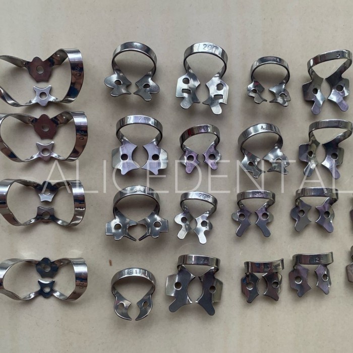 Jual Dental clamp rubberdam klem rubber dam klam rubberdam anterior 210 ...