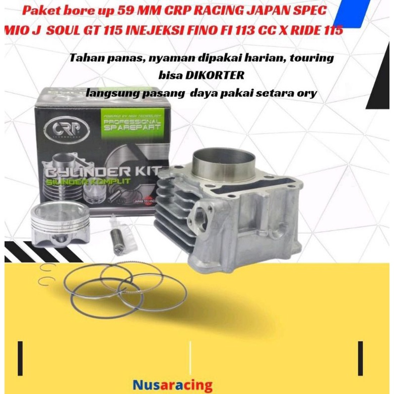 Jual PAKET BLOK SEHER BORE UP 59 MM 160 CC MIO J XRIDE 115 MIO SOUL GT 115 FINO FI 115 CRP JAPAN ...
