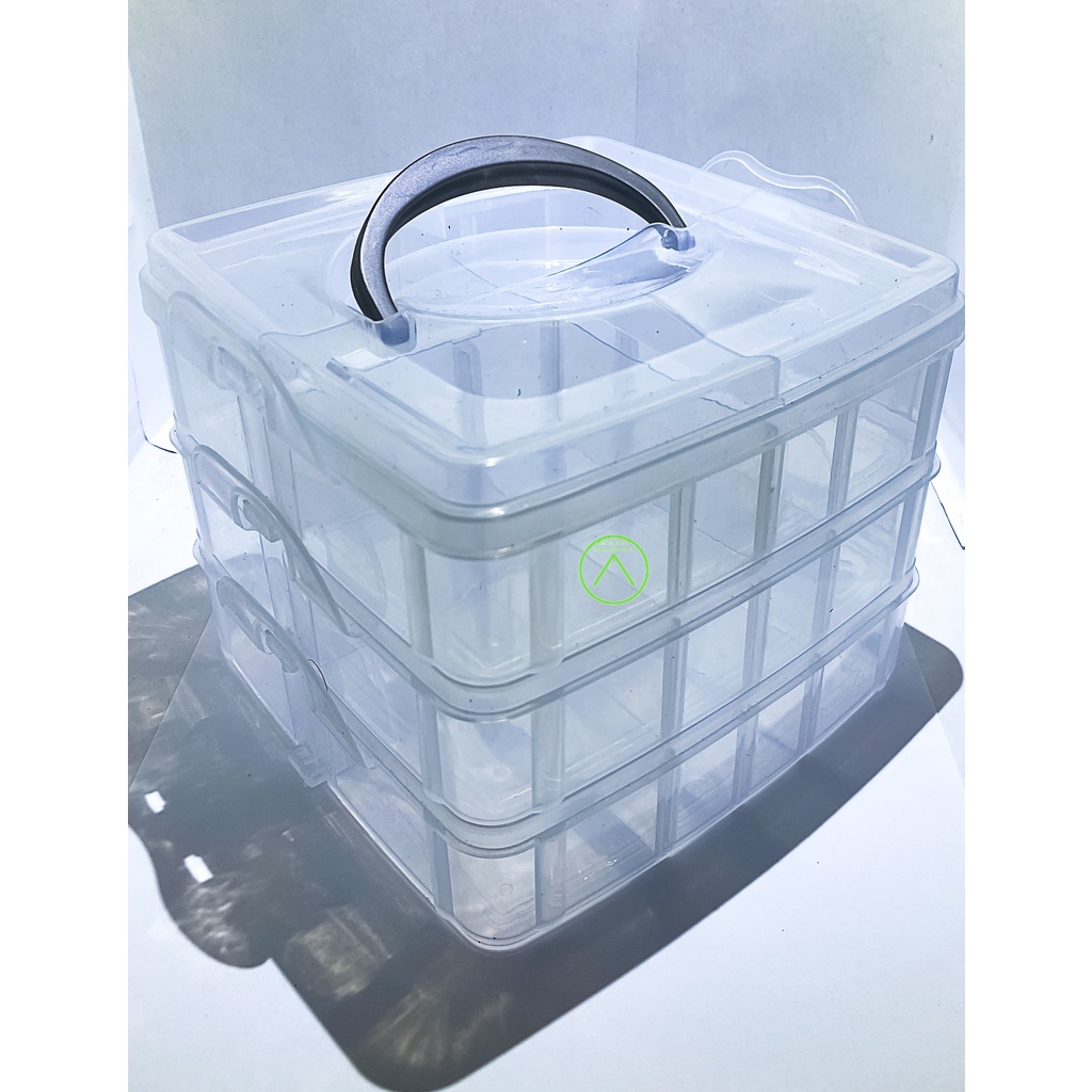 Jual Kotak Organizer Perkakas Storage Box Tool Box 4 / 6 Sekat 3 Susun ...