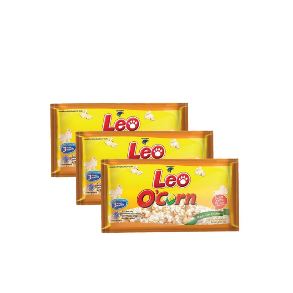 Jual Leo O'Corn Popcorn Instant Rasa Sweet Kettle 3 x 80 gr | Shopee ...