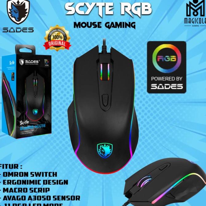 Jual Sades Scythe RGB Mouse Gaming ready viral | Shopee Indonesia