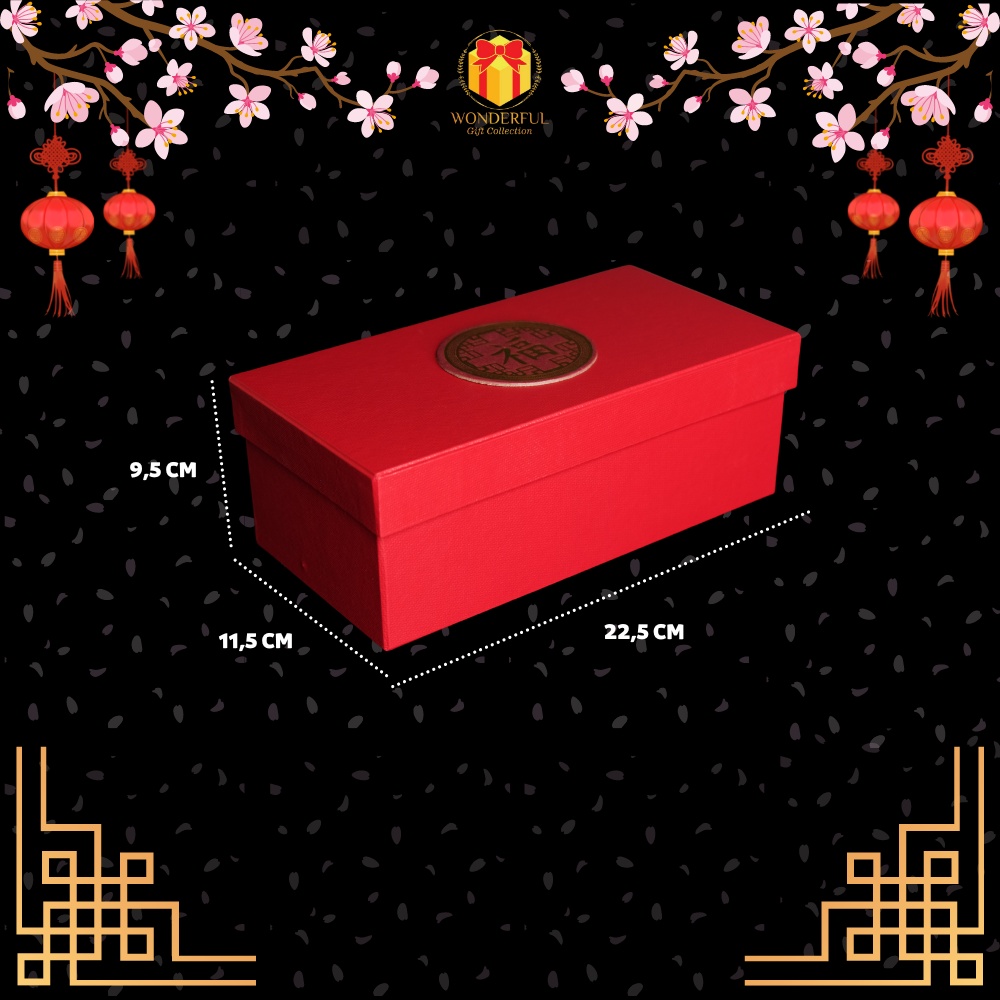 Jual Hardbox Imlek Logo Fu Bulat Red Premium 22x11x8 CNY-PP-FU | Shopee ...