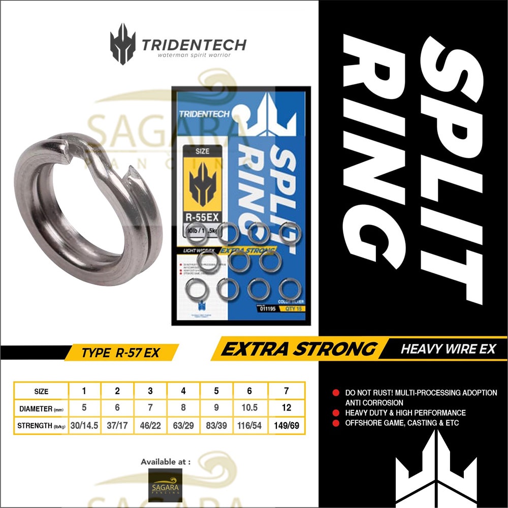 Jual Split Ring Tridentech Untuk Metal Jig Minnow Spoon Lure | Shopee Indonesia