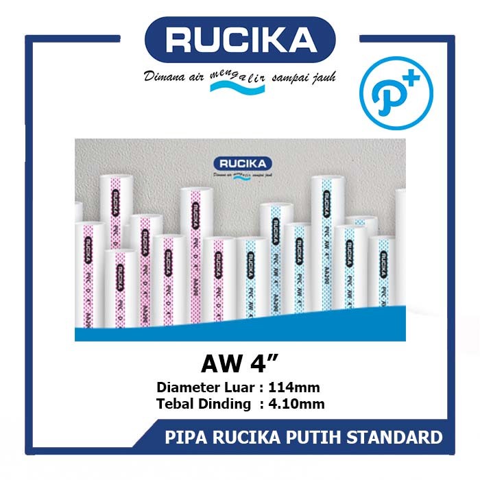 Jual Pipa Pvc Pipa Pralon Pvc Rucika Putih Standard Wavin Aw 4" 4 ...