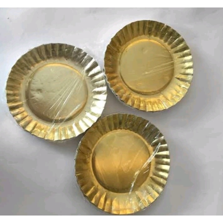 Jual 1 Pack Isi 10 Pcs Piring Kertas Ultah Warna Silver dan Gold Piring Kue Tart Kertas | Shopee ...